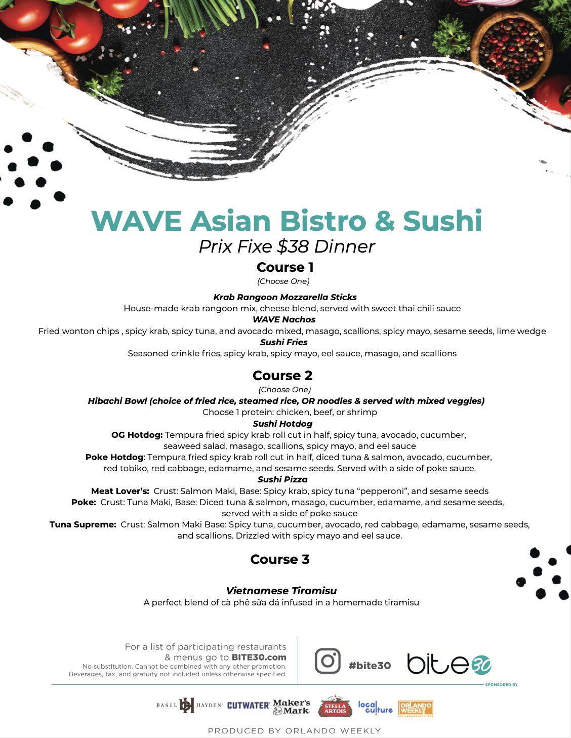 Wave Asian Bistro & Sushi - Bite30 • Orlando, Florida